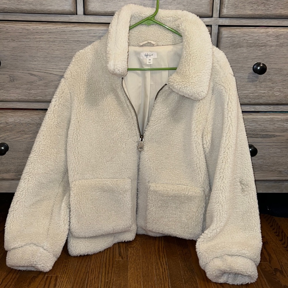 Oversized Teddy/Sherpa Jacket - Gem